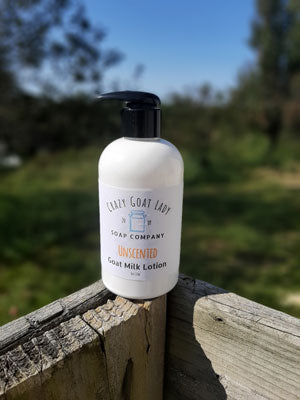 Unscented Goat Milk Lotion - Hydration for Dry Skin, 8oz – Crazy Goat ...